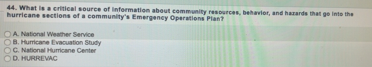 Solved: What is a critical source of information about community ...