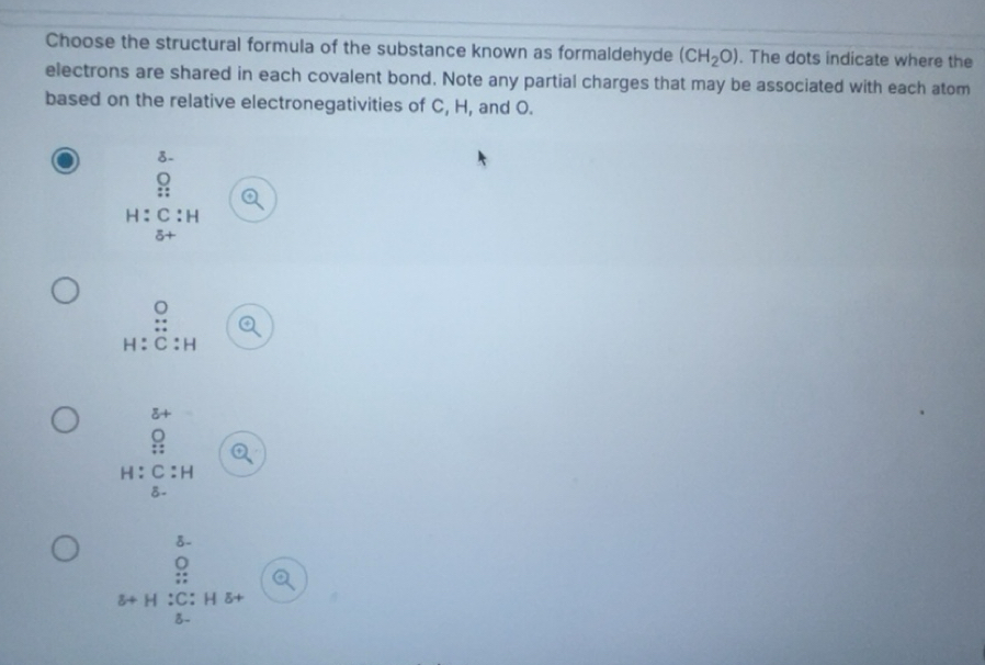 Resuelto:Choose the structural formula of the substance known as ...