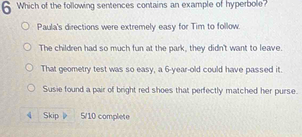 Solved: Which of the following sentences contains an example of ...