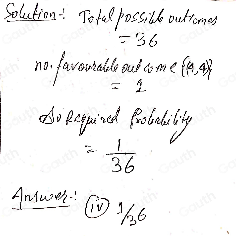 Solved: An experiment consists of rolling two fair number cubes. The ...