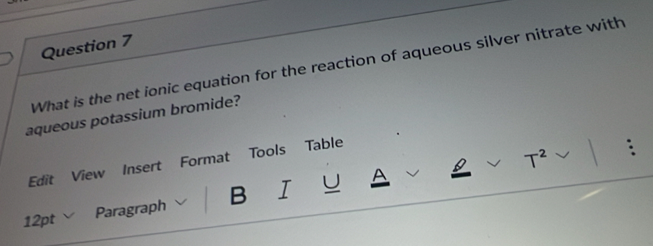 Solved: What is the net ionic equation for the reaction of aqueous ...