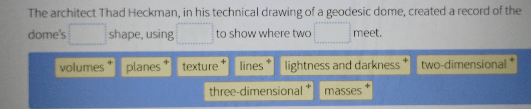 Solved: The architect Thad Heckman, in his technical drawing of a ...