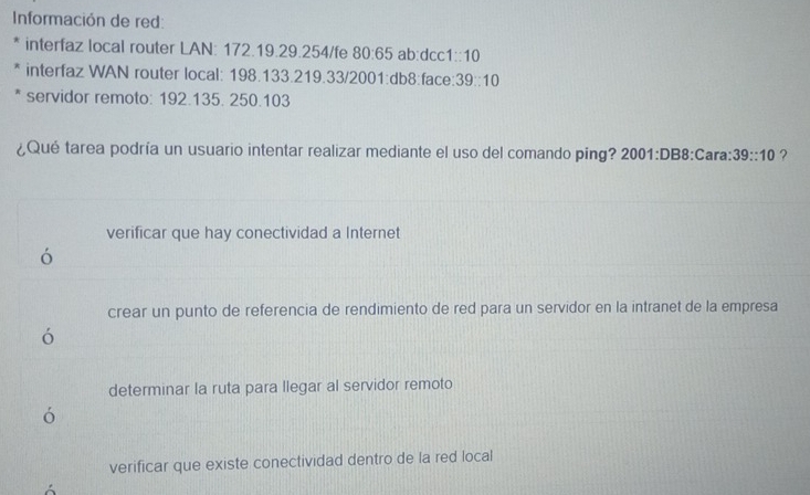 Resuelto:Información de red: A interfaz local router LAN: 172.19.29.254 ...