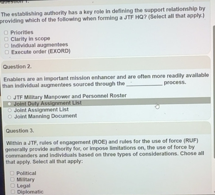 Solved: The establishing authority has a key role in defining the ...