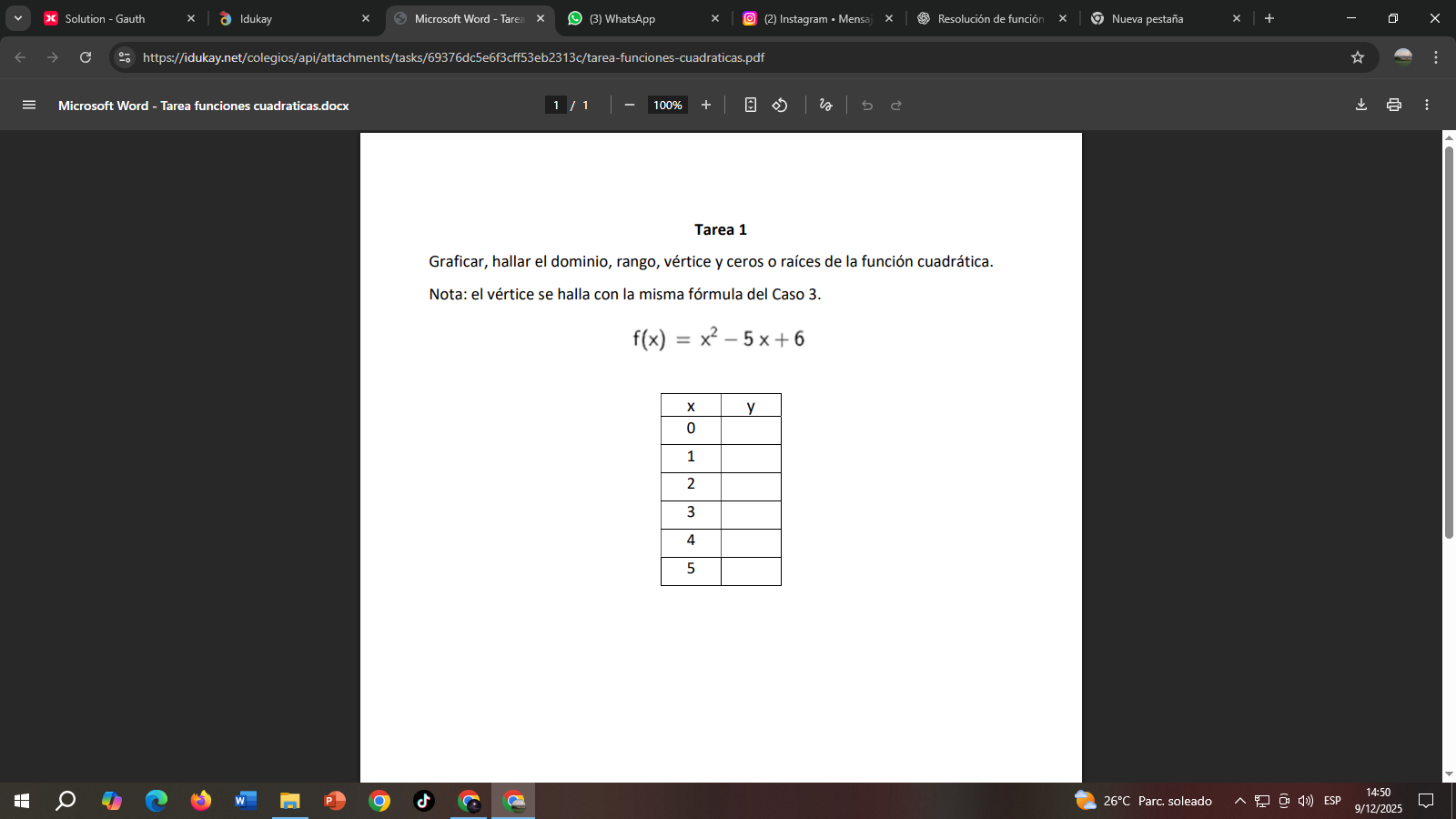 Resuelto:Solution - Gauth Idukay Microsoft Word - Tare (3) WhatsApp (2 ...