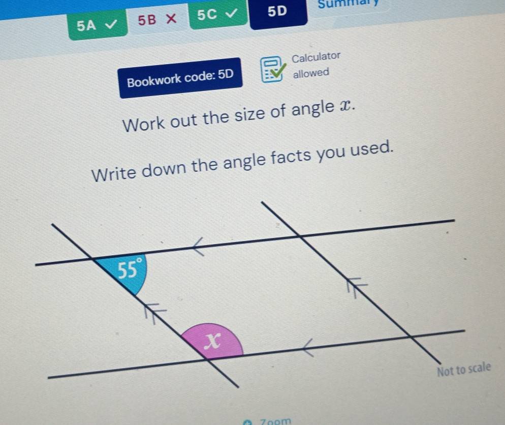 Solved: 5A 5B* 5C 5D Summary Calculator Bookwork code: 5D allowed Work ...