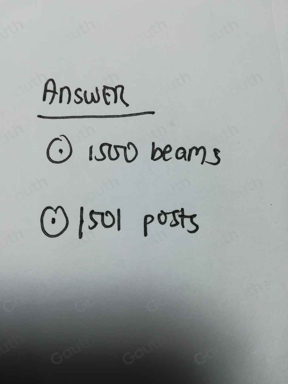 Solved: A farmer is building a fence using posts and beams. Not drawn ...