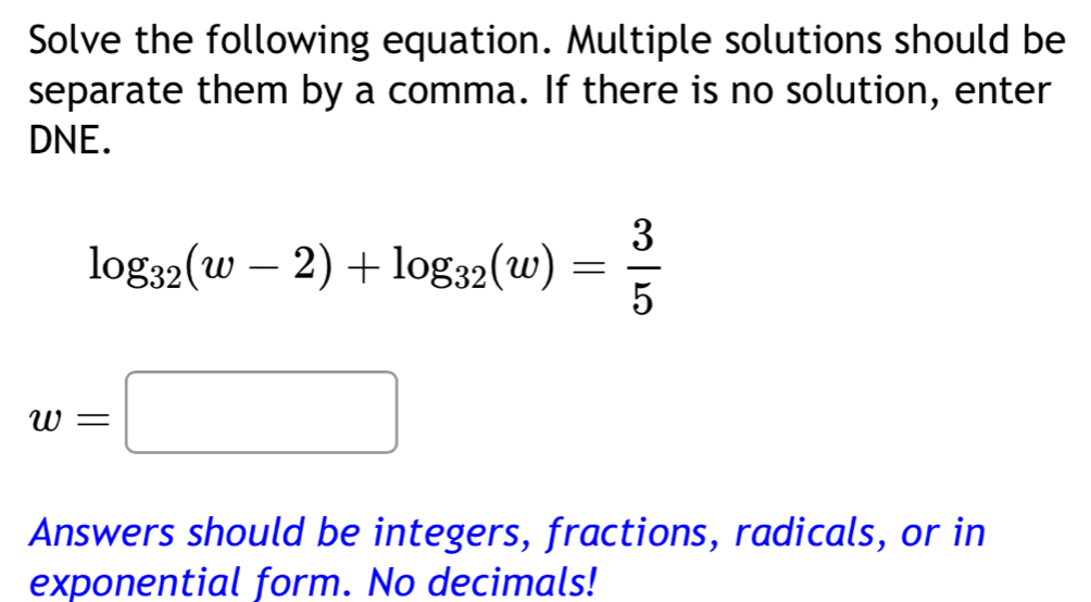 Solved: Solve the following equation. Multiple solutions should be ...