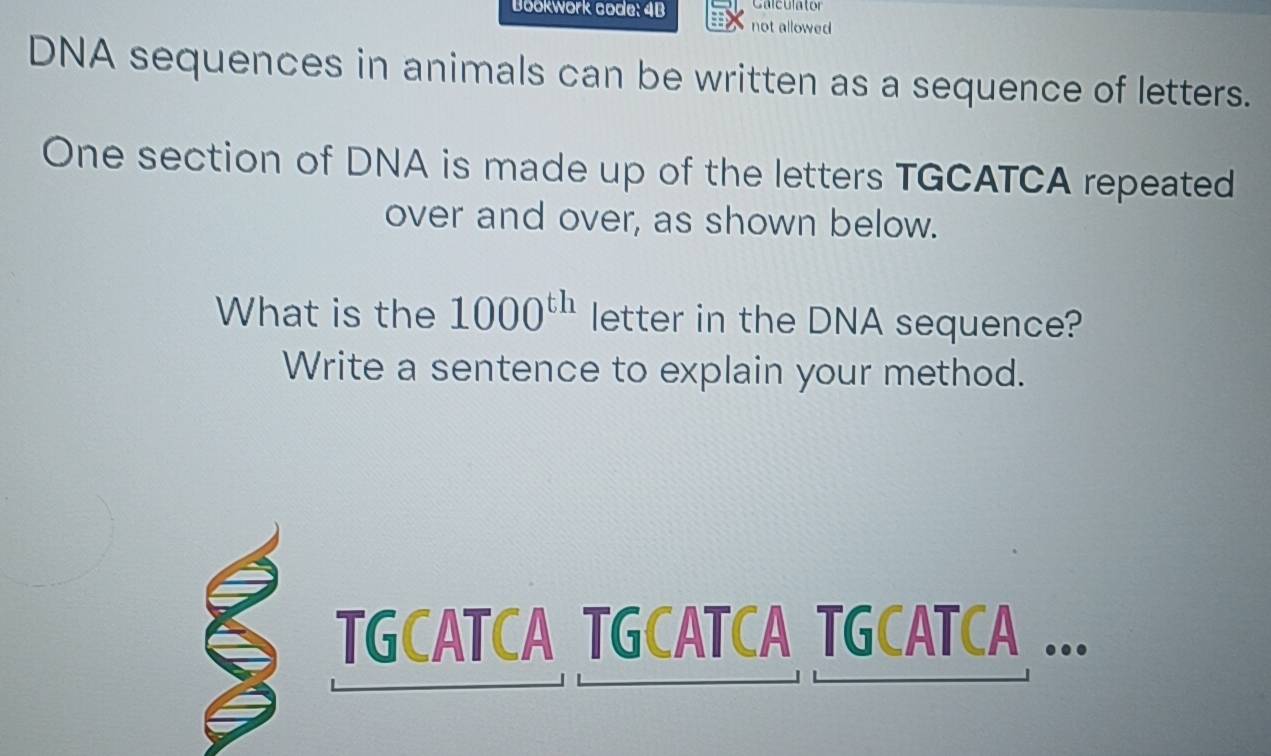 Solved: Dookwork code: 4B not allowed DNA sequences in animals can be ...