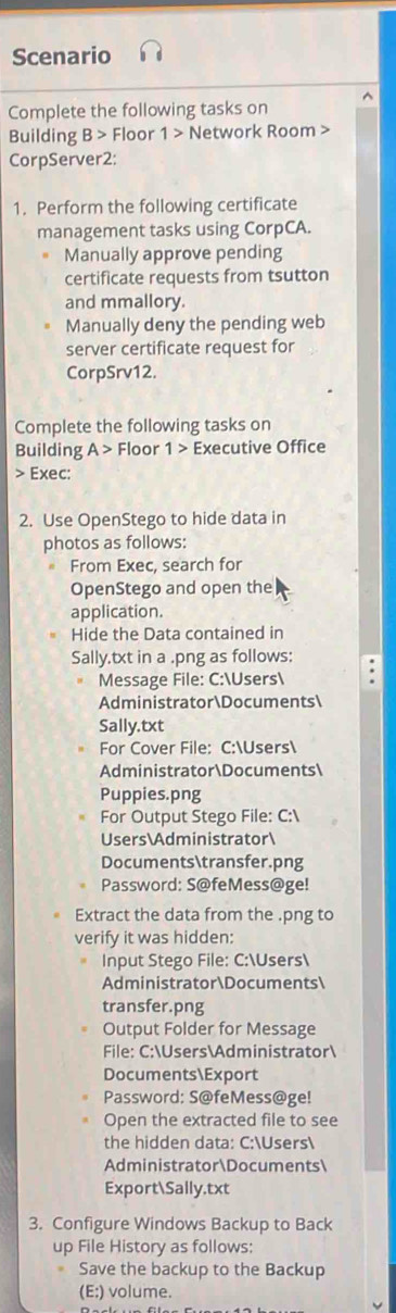 Solved: Scenario Complete the following tasks on ^ Building B> Floor 1 ...