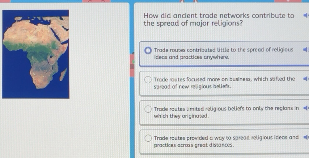 Solved: How did ancient trade networks contribute to the spread of ...