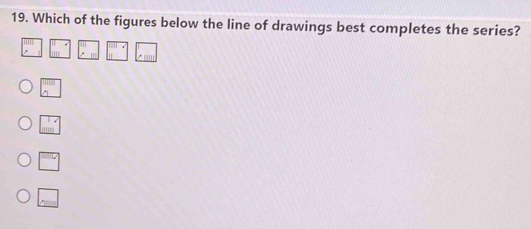 Solved: Which of the figures below the line of drawings best completes ...
