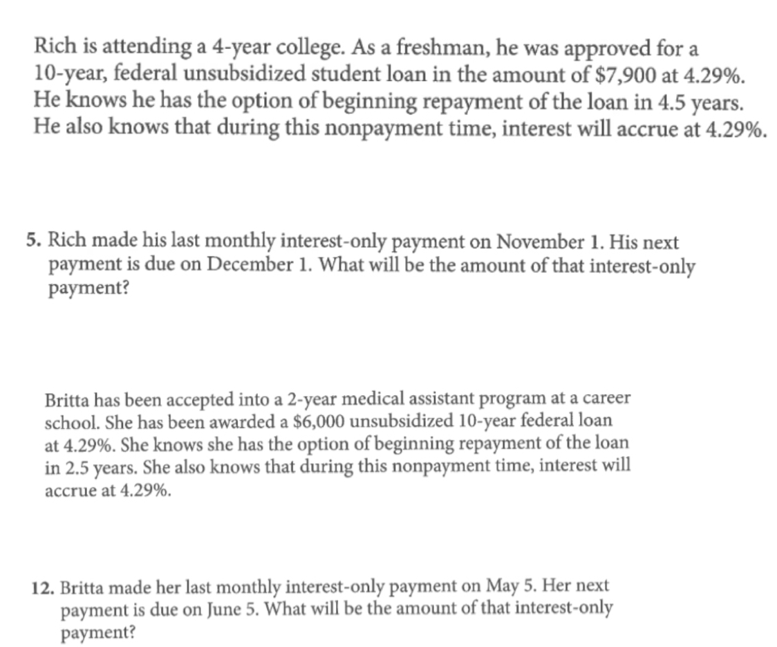 Solved: Rich is attending a 4-year college. As a freshman, he was ...