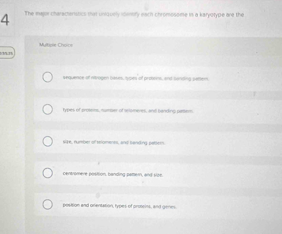 Solved: The major characteristics that uniquely identity each ...