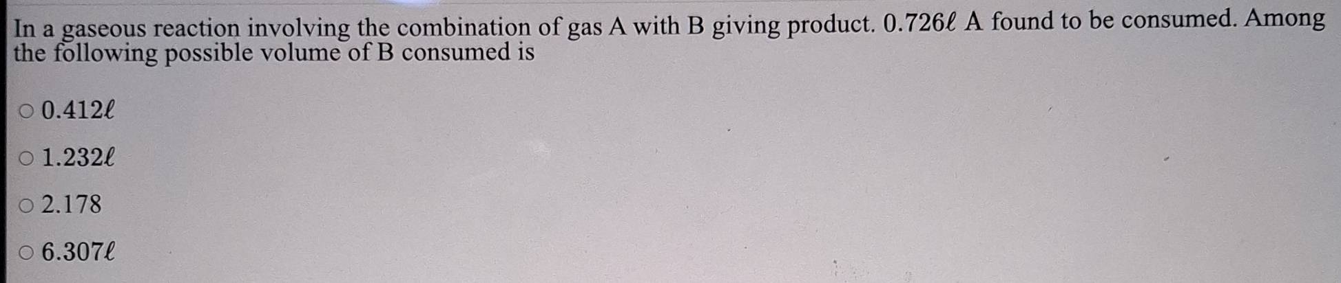 تم الحل:In a gaseous reaction involving the combination of gas A with B ...