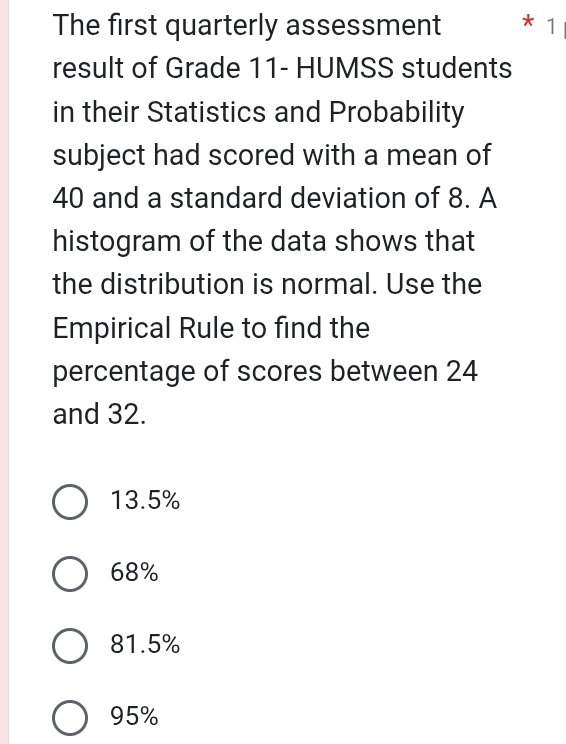 Solved: The first quarterly assessment * 1 result of Grade 11 - HUMSS ...