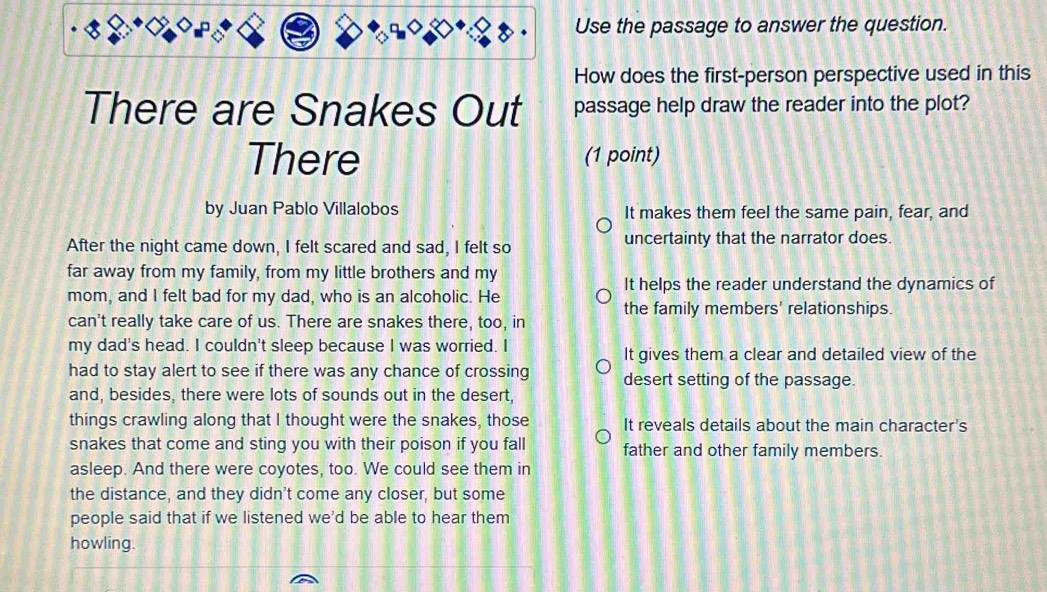 Solved: Use the passage to answer the question. How does the first ...
