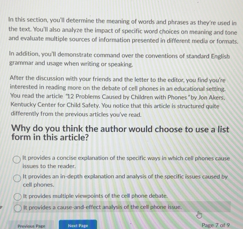 Solved: In this section, you'll determine the meaning of words and ...