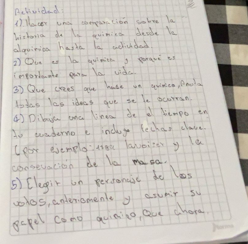 Resuelto:Actividad: 1). Hlacer una comparation sobre la historia de la ...