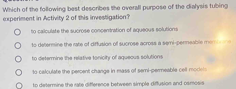 Solved: Which of the following best describes the overall purpose of ...