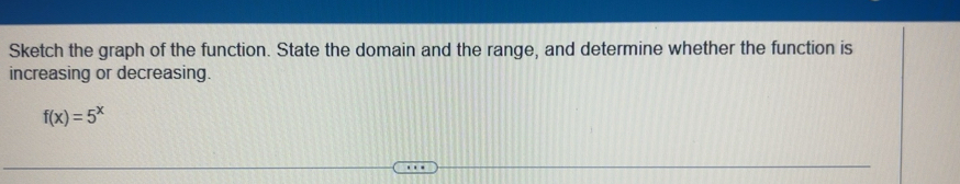 Solved: Sketch the graph of the function. State the domain and the ...