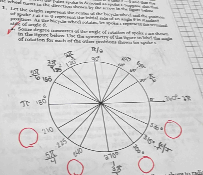 Solved: t=0 and that the Illl the paint spoke is denoted as spoke s ...