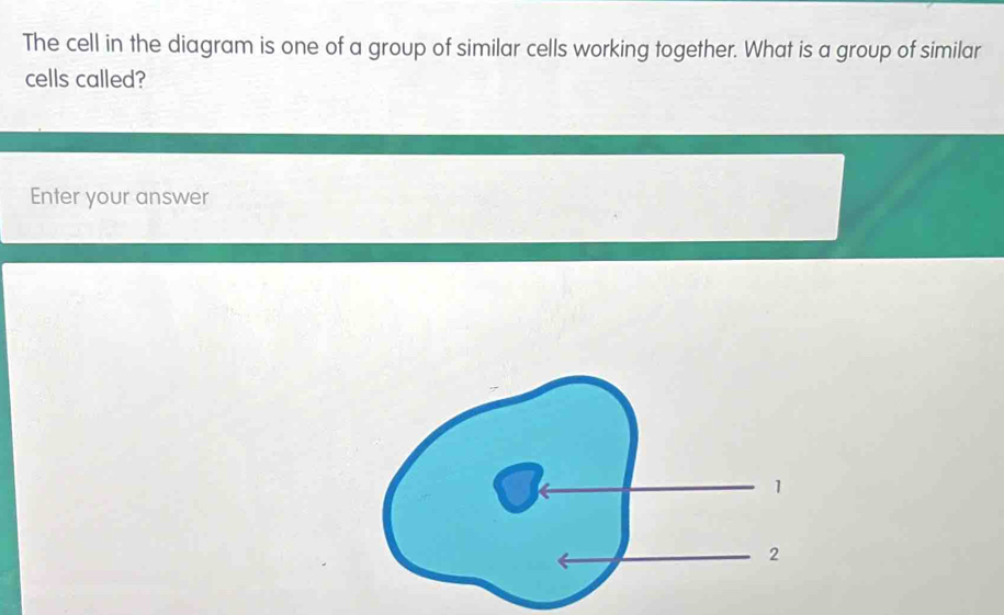 Solved: The cell in the diagram is one of a group of similar cells working together. What is a ...