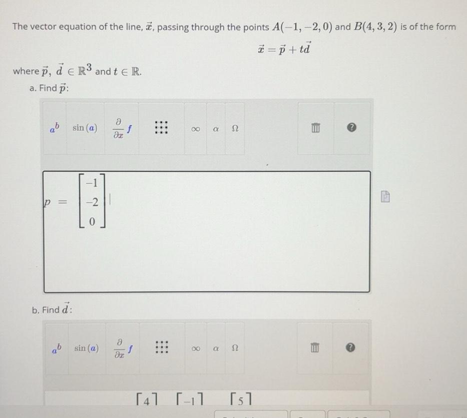 Solved: The vector equation of the line, vector x , passing through the ...