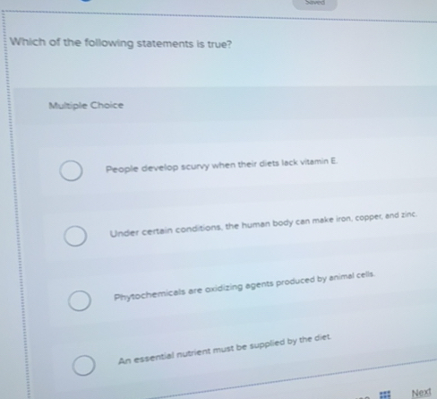 Solved: Which of the following statements is true? Multiple Choice ...