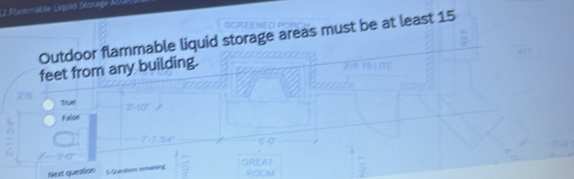 Solved: 1 2 Flammable Liquid Stage R Outdoor flammable liquid storage ...