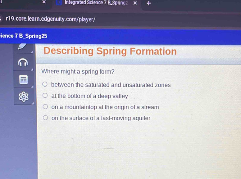 Solved: Integrated Science 7 B_Spring2 r19.core.learn.edgenuity.com ...