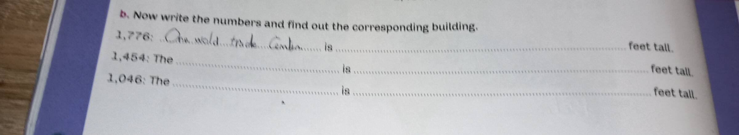 Résolu :Now write the numbers and find out the corresponding building ...