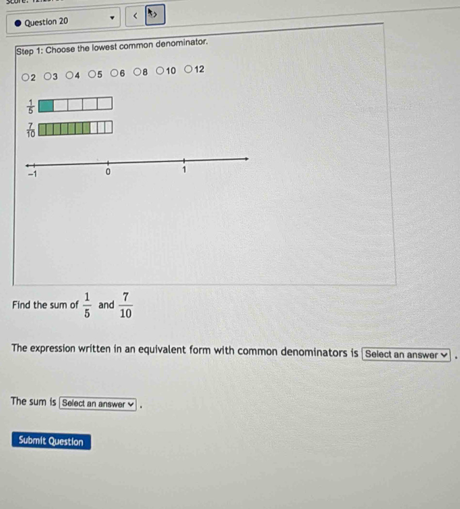 Solved: score . Question 20