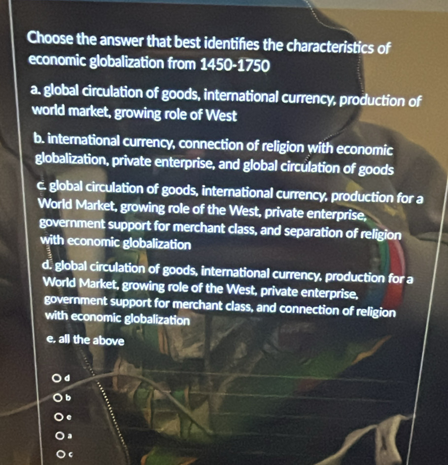 Solved: Choose the answer that best identifies the characteristics of ...