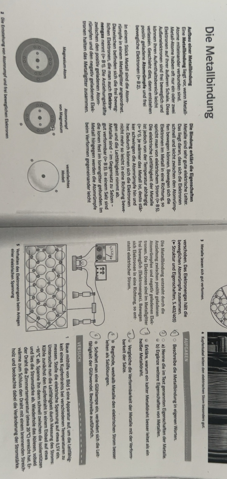 Gelöst:Die Metallbindung 3 Metalle lassen sich gut verformen. 4 ...