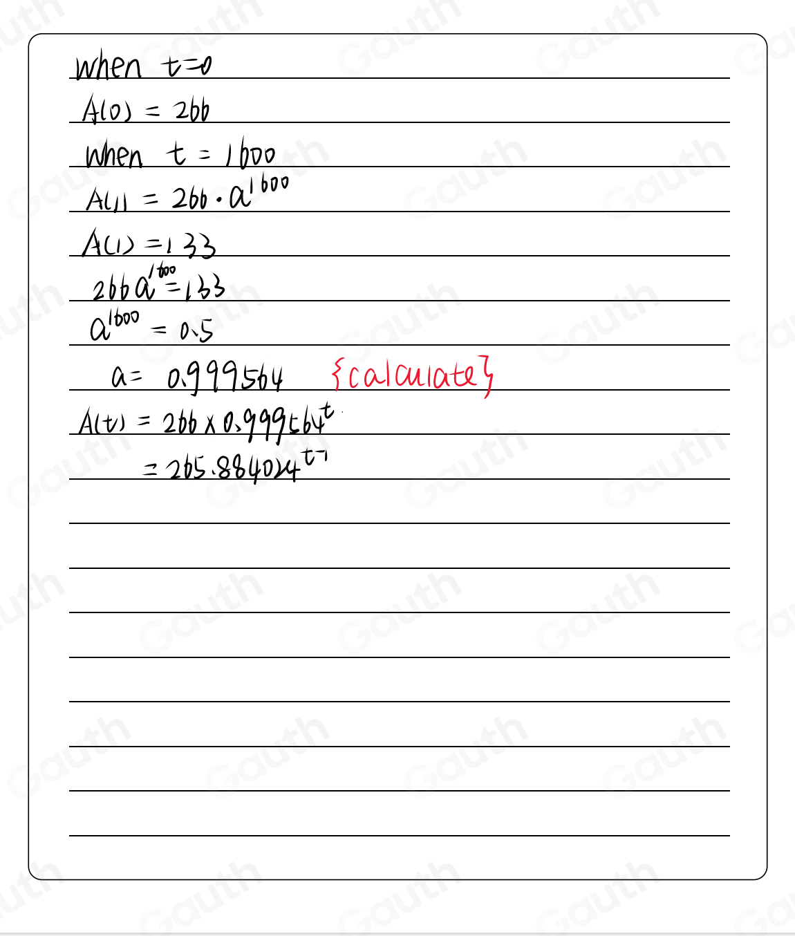 Solved: The half-life of radium-226 is approximately 1,600 years. Step ...