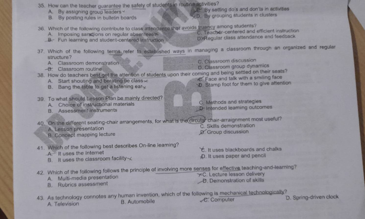 Solved: How can the teacher guarantee the safely of students in routine ...