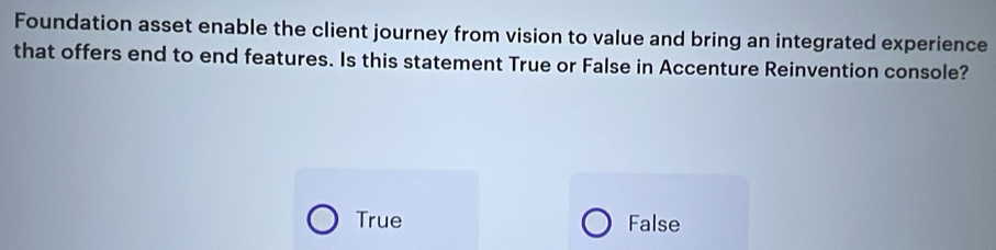 Solved: Foundation asset enable the client journey from vision to value ...