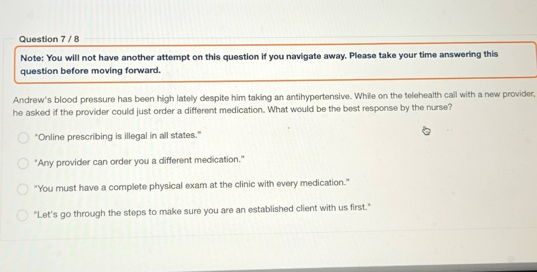 Solved: Note: You will not have another attempt on this question if you ...