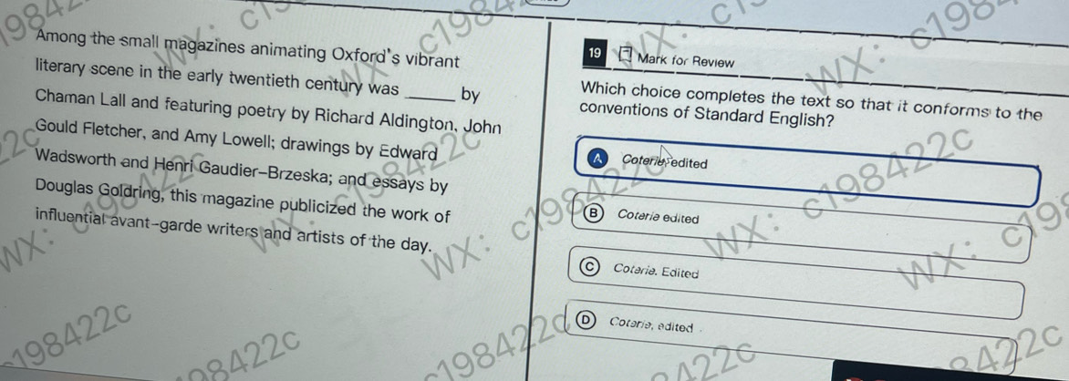 Giải quyết:Among the small magazines animating Oxford's vibrant 19 Mark ...