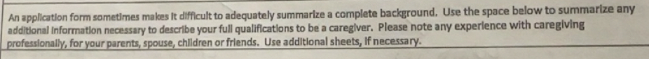 Solved: An application form sometimes makes it difficult to adequately ...