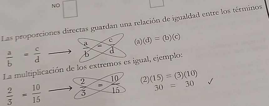 Resuelto:NO _ frac Las proporciones directas guardan una relación de ...