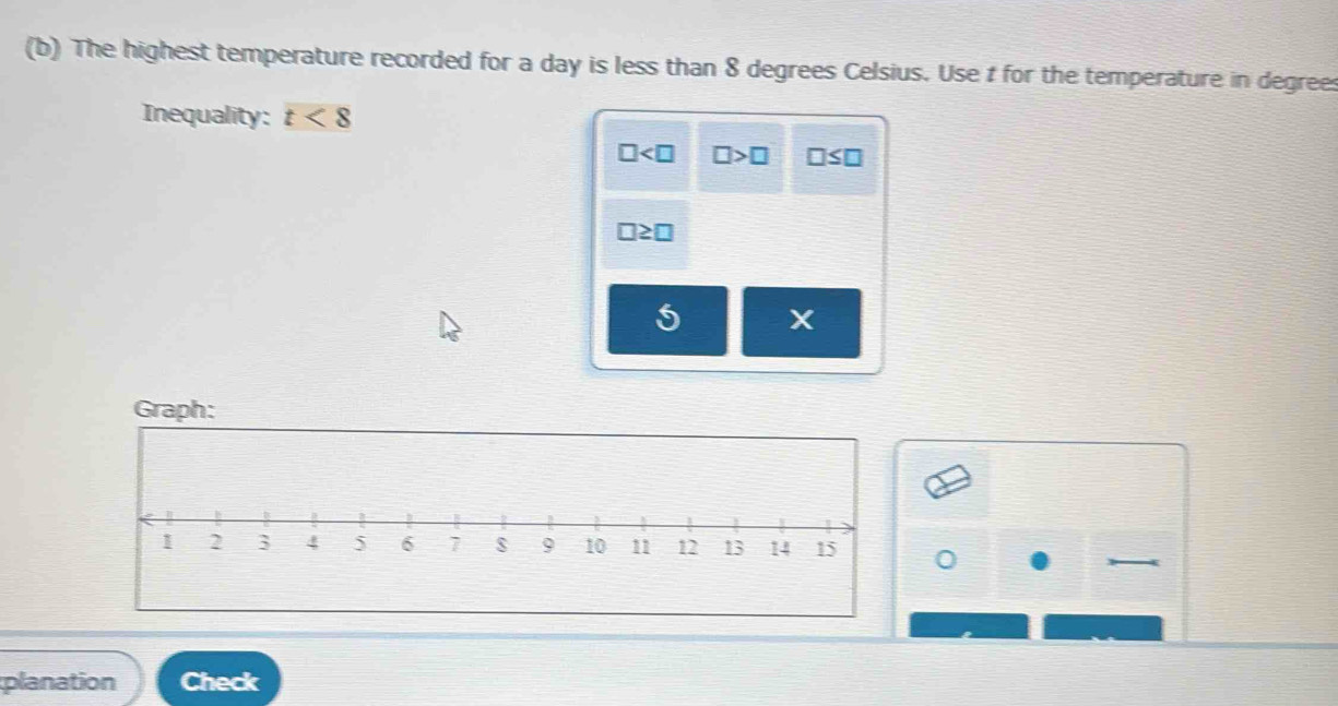 Solved: The highest temperature recorded for a day is less than 8 ...