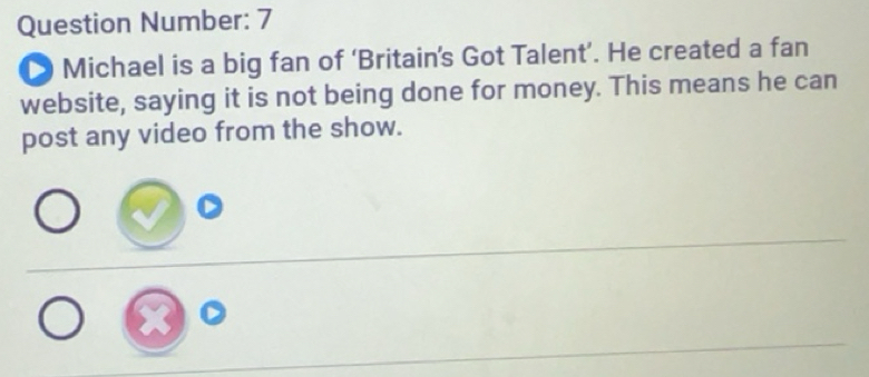 Solved: Question Number: 7 Michael is a big fan of ‘Britain’s Got ...