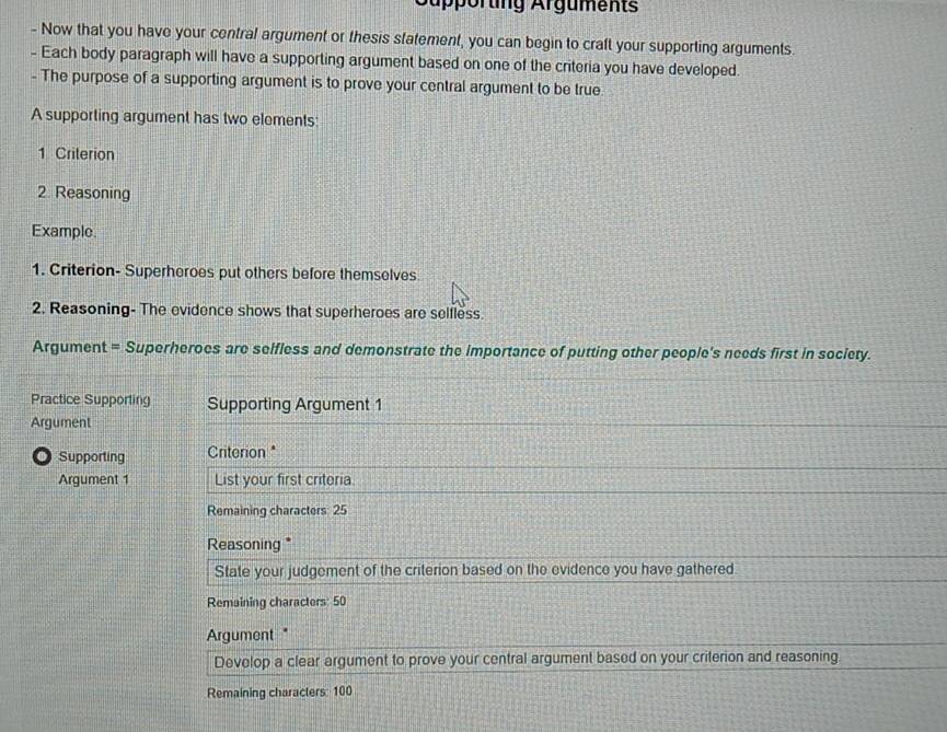 Solved: Äorting Arguments - Now that you have your central argument or ...