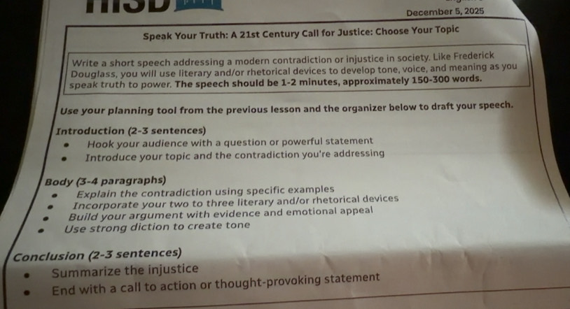 Solved: December 5, 2025 Speak Your Truth: A 21st Century Call for ...