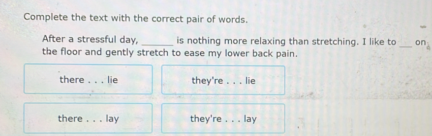 Solved: Complete the text with the correct pair of words. _ After a ...