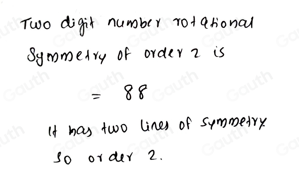 Solved: a two-digit number with rotational symmetry of order 2. [Math]