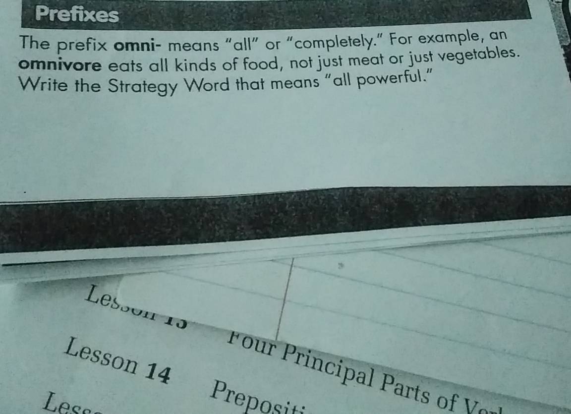 Solved: Prefixes The prefix omni- means “all” or “completely." For ...