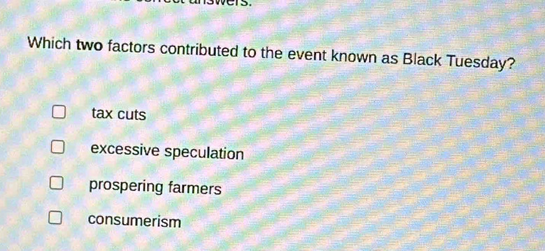 Solved: Which two factors contributed to the event known as Black ...